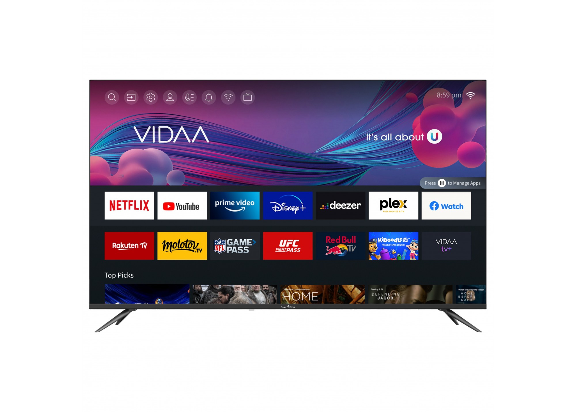 55" V1 4K UHD LED VIDAA Smart TV