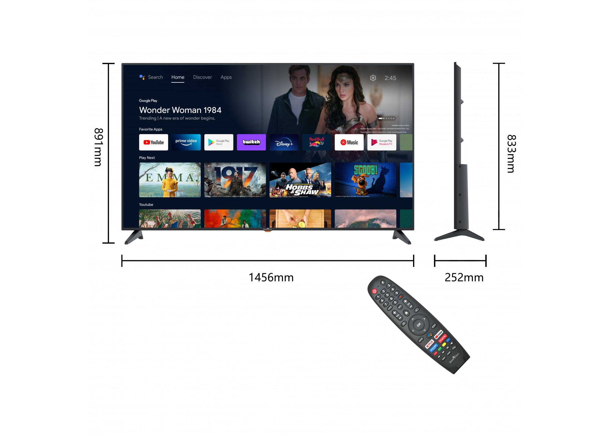 65" T1 4K Ultra HD Android TV™